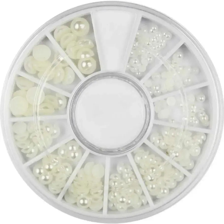 Flatback Warm White Pearls Pearl Stone Pasting Mix Sizes – Savni